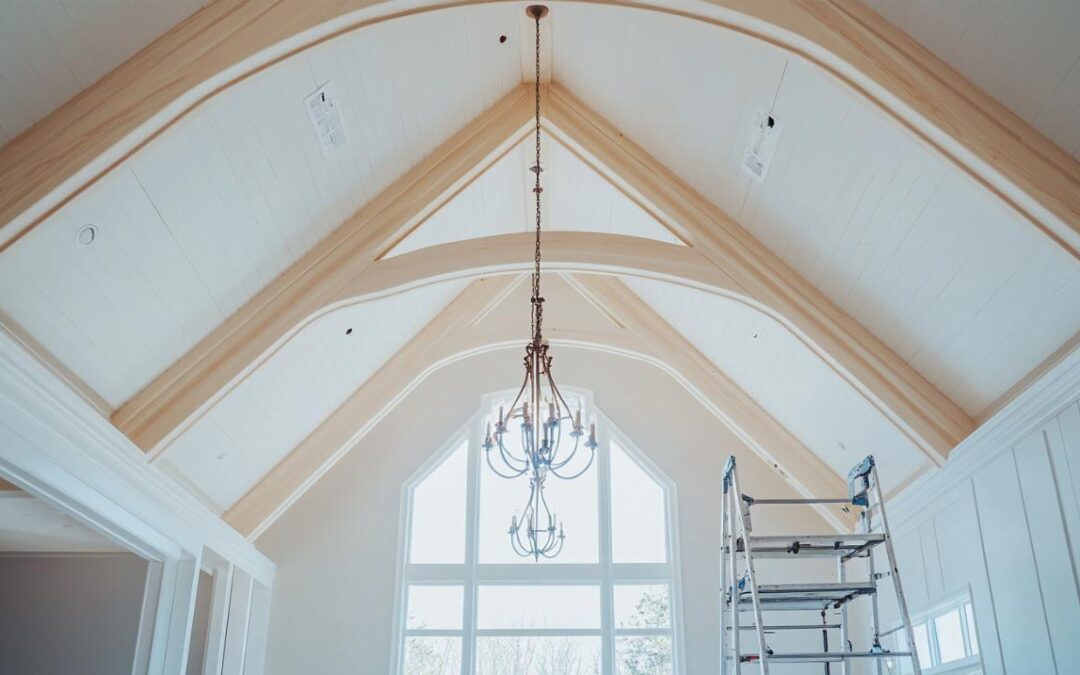 Plafond cathédrale : comment installer une suspension sur un plafond ...